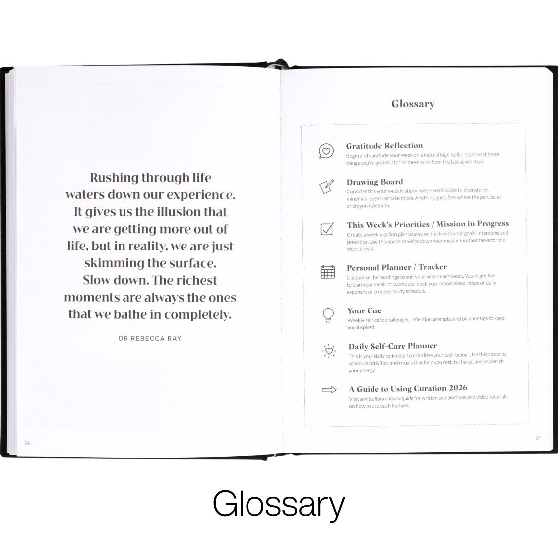 Curation 2026 Diary Planner (Daily) | Day To A Page 2026 Planner ...